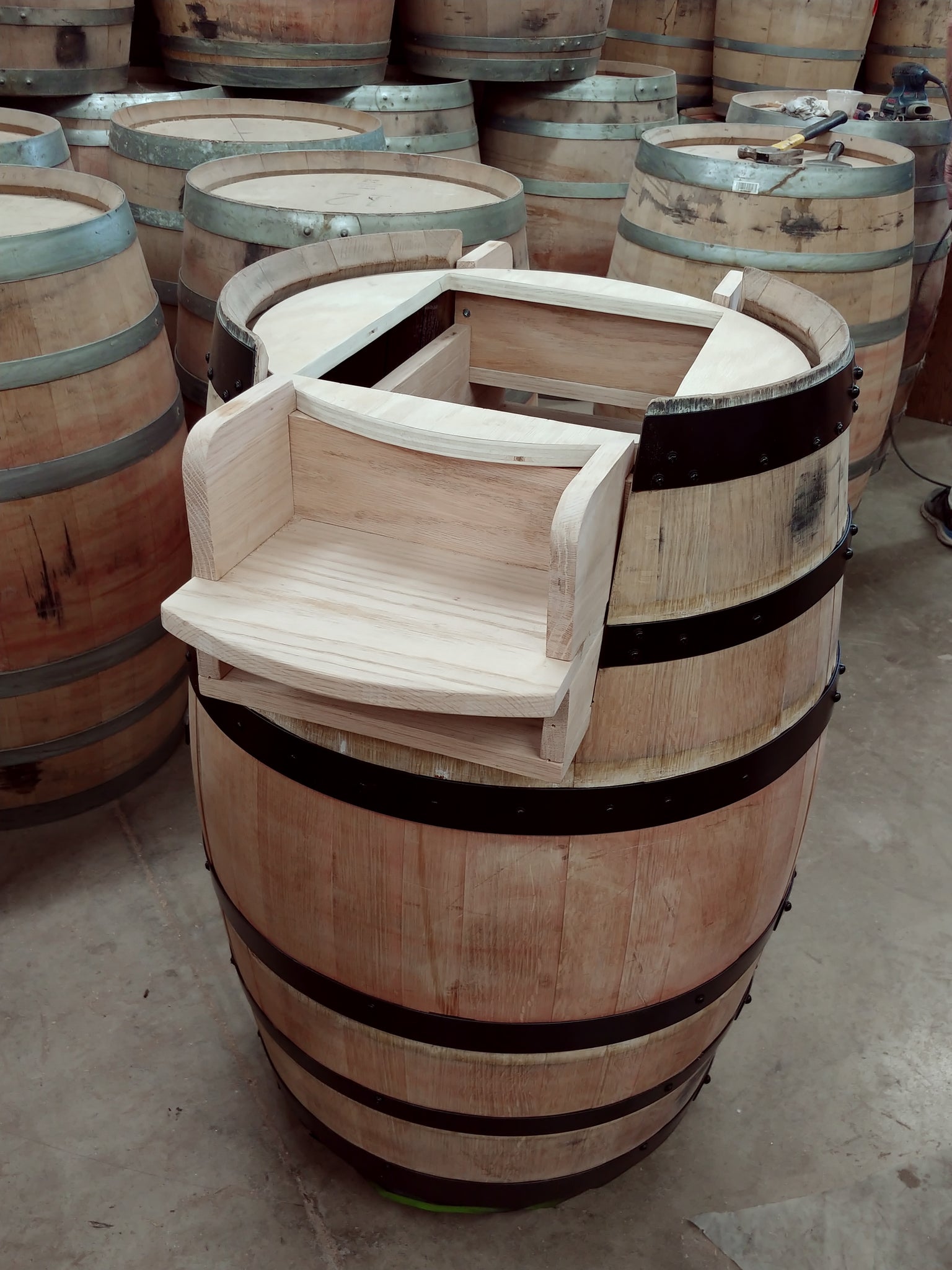 Arcade shell with control panel and monitor cover