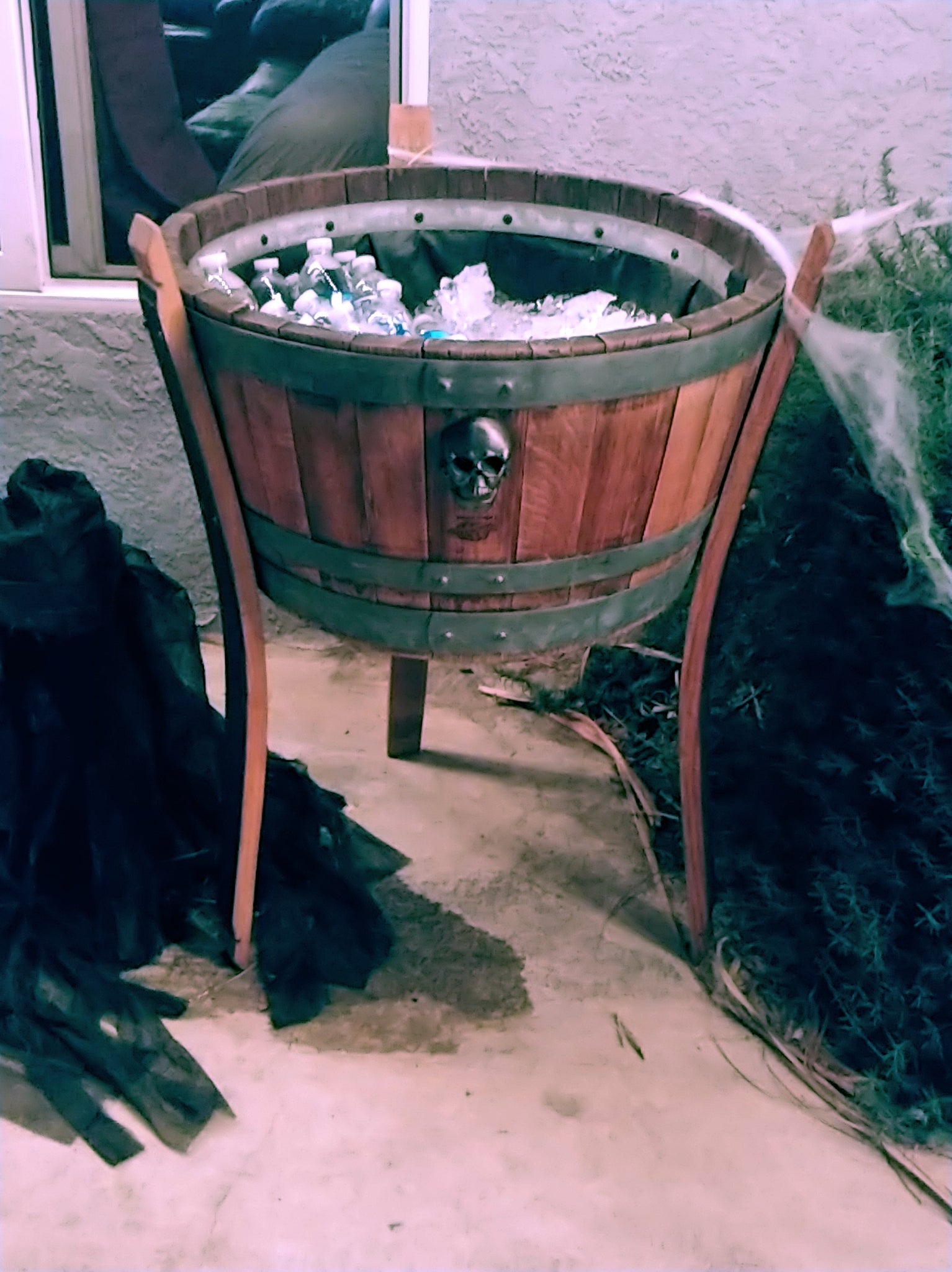 Wine Barrel Ice Cooler Lined